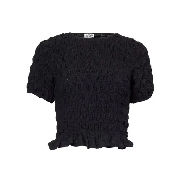 AMY LYNN Eliza Lace Shirred Top