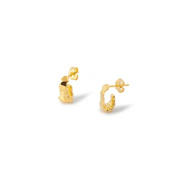 POTOSKA Boro Mini Hoop Earrings - Gold