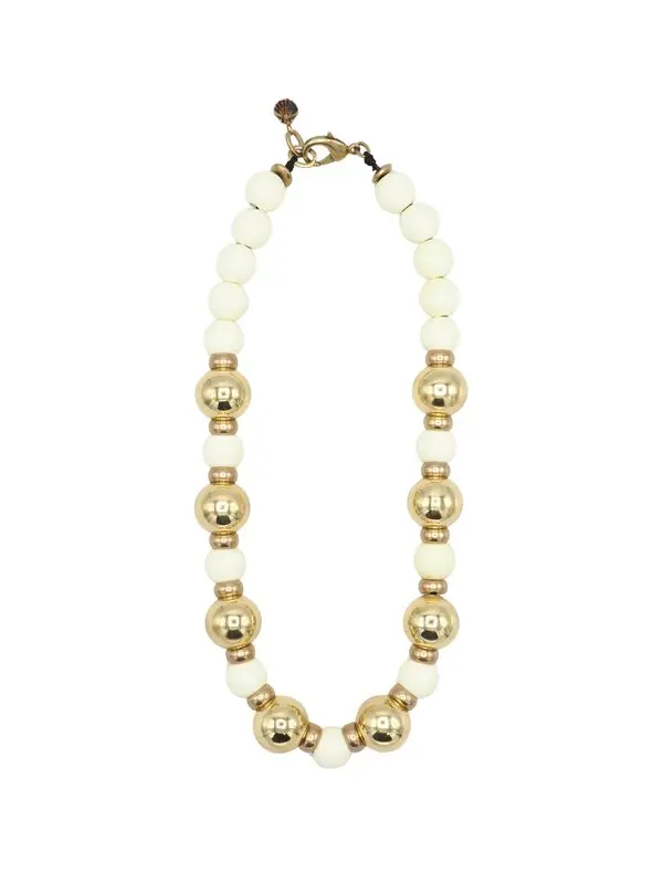 SITA NEVADO Mondo Beaded Necklace - White