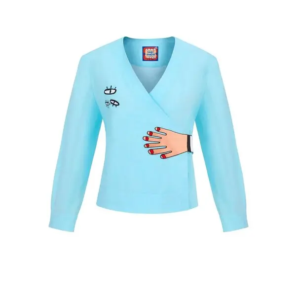 KING NAKED Embroidered Wrap Shirt