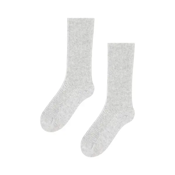LOOP CASHMERE Cashmere Ribbed Socks - Grey