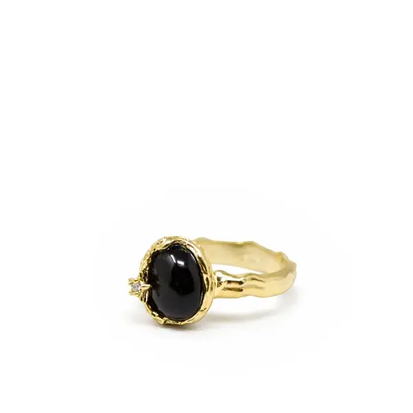 VINTOUCH ITALY Ad Astra Onyx Ring - Black