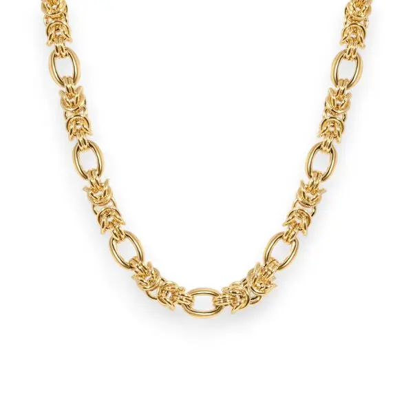 ALEXIE OF ATHENS Chunky Byzantine Chain Necklace - Gold
