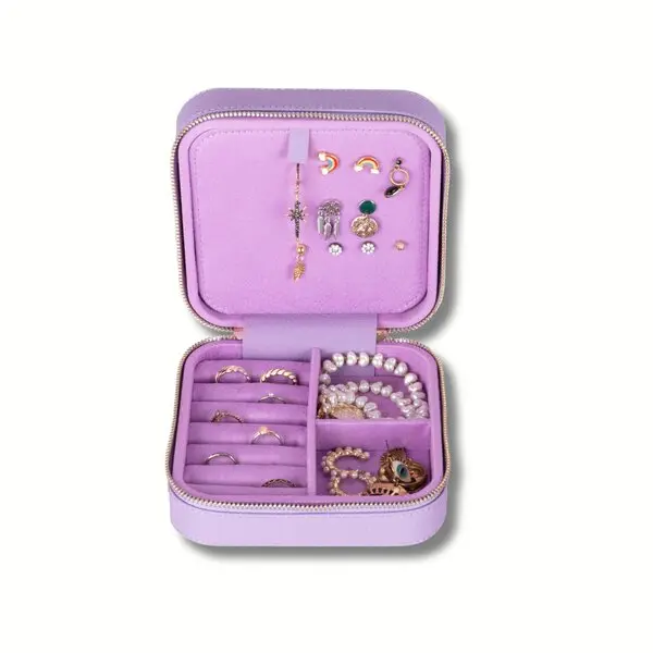LEATHERE Leather Jewelry Box Palermo - Purple