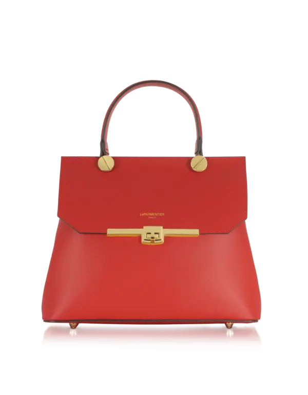 LE PARMENTIER Atlanta Top Handle Satchel Bag - Red