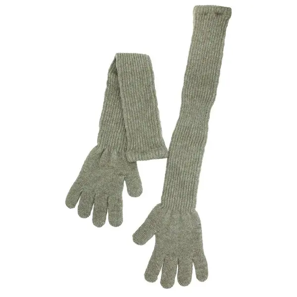 MAISON BOGOMIL Ribbed Knit Opera Gloves - Green