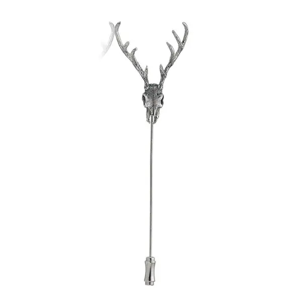 CARTOGRAPHY Grey / Silver Cowboy Junkie Sterling Silver Lapel Pin - Grey/silver