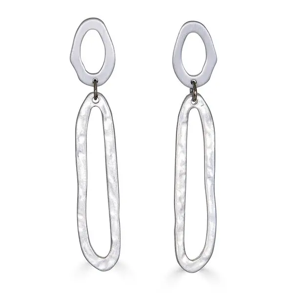 LONI PAUL JEWELRY Swirl Drop Earrings - Silver