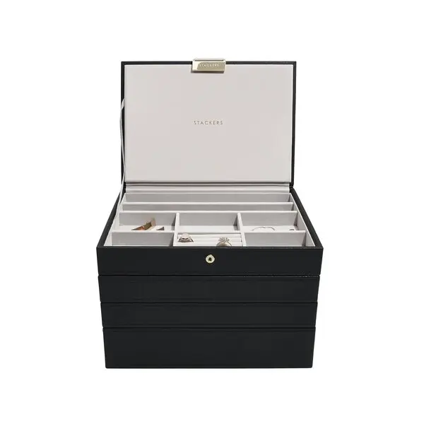STACKERS Classic Jewelry Box Set Of Four - Black