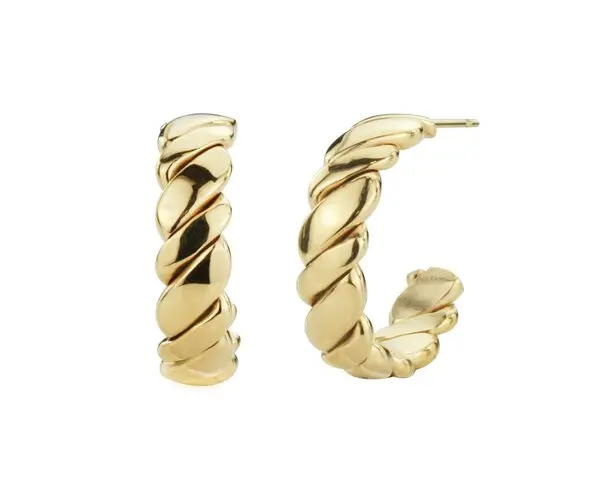 EMMA HOLLAND JEWELLERY Plated Twisted Hoop Earrings - Gold