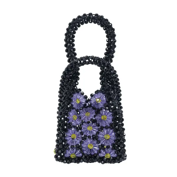 TILLIE BEADS Daisy Floral Beaded Bag