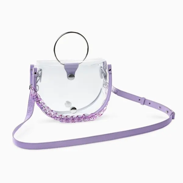 MARGO PAIGE Clear Crescent Crossbody Handbag - Purple