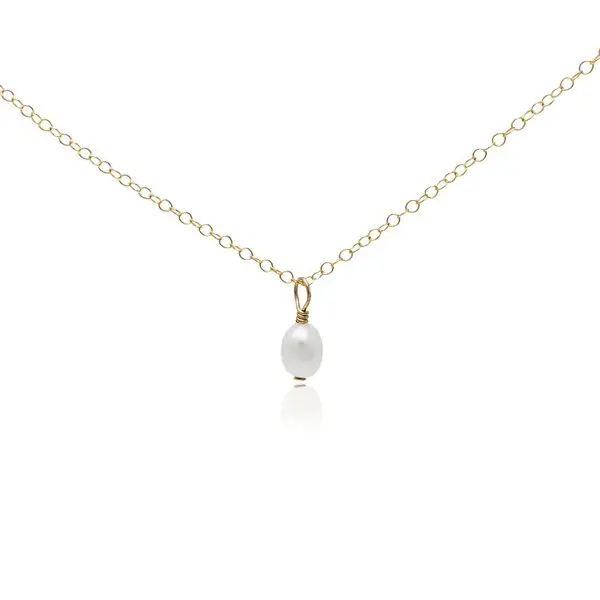 KIRI & BELLE Mini Florence Pearl Pendant Necklace - Gold