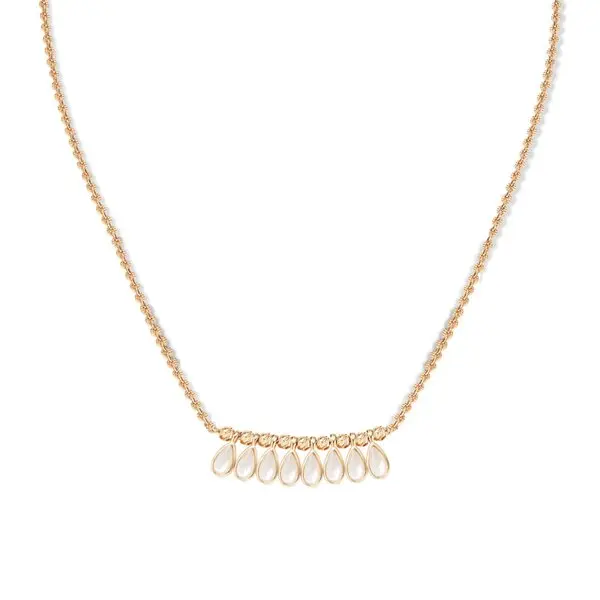 RETRO CHIC Aeolian Echo Drop Necklace - White/gold