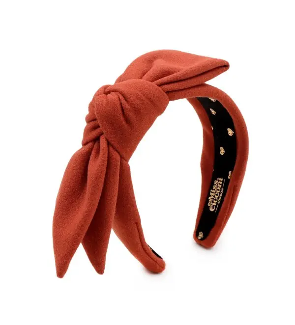 MISS CICCONI Audrey Wool Headband - Brown/orange