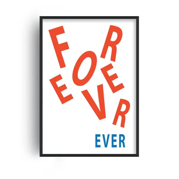 FANCLUB Forever Ever Retro Music Giclée Art Print A2 - Red