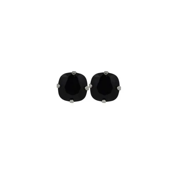 VICKISARGE The Large Stud In Platinum - Black