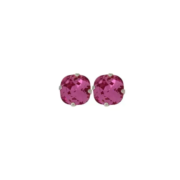 VICKISARGE The Large Stud In Platinum - Pink