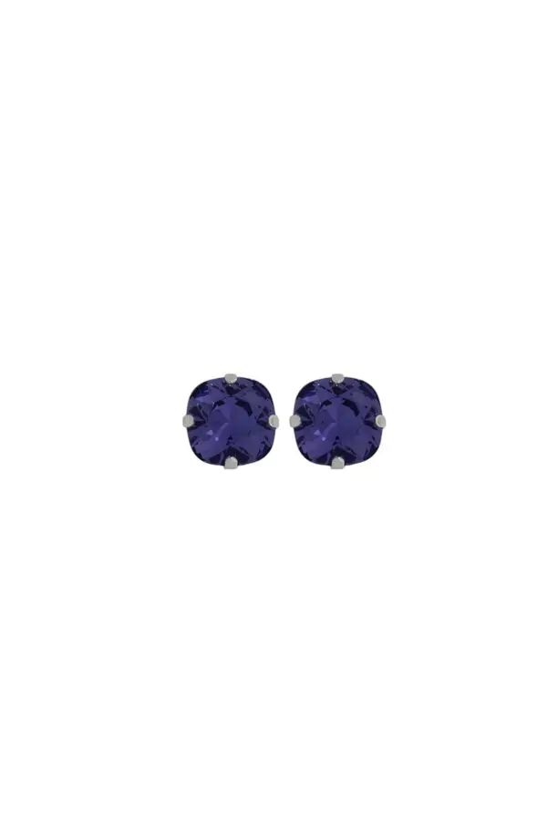 VICKISARGE The Large Stud In Platinum - Purple