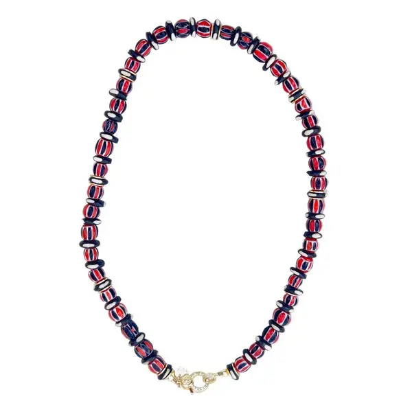 TAYLOR REESE Beaded Necklace - Black/red