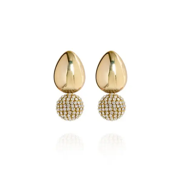 SAULE LABEL Tulia Glam Drop Earrings - Gold