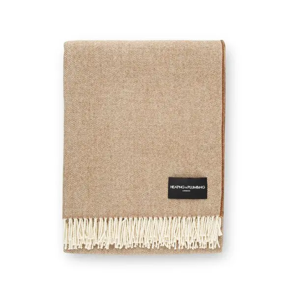HEATING & PLUMBING LONDON Daydreams Merino Lambswool Throw - Brown
