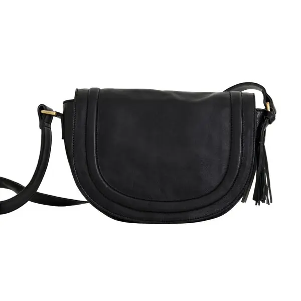 VIDA VIDA Leather Saddle Bag With Tassel