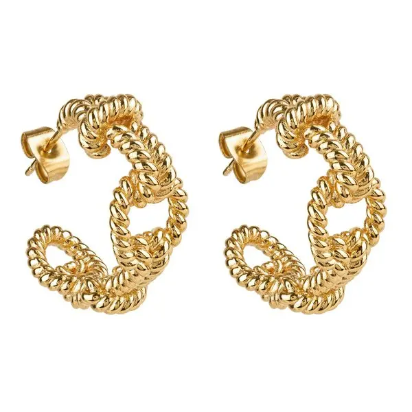 BALLINGER Knotted Rope Hoop Earrings