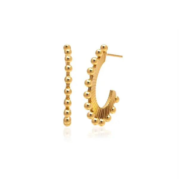 MILOU JEWELRY Oval Hoop Earrings - Gold
