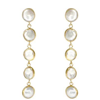 LAURA GRAY Freshwater Pearl Dangle Earrings - White