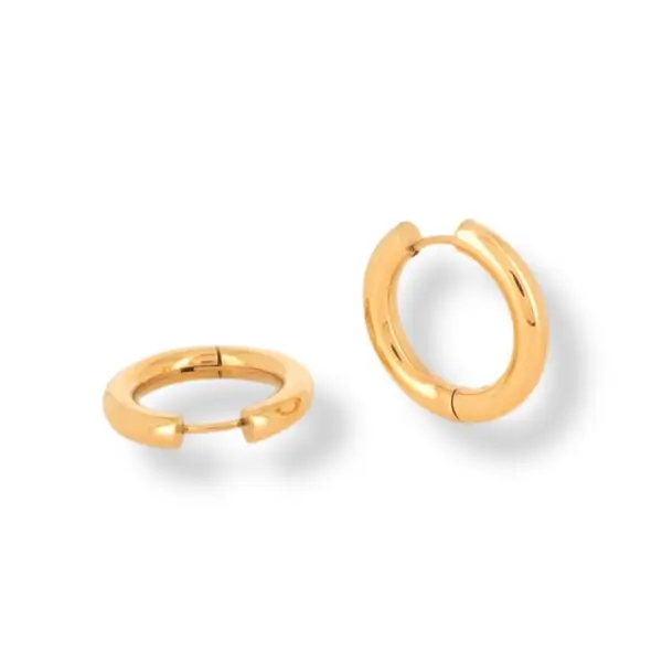 DIVINE ARIA Bryn Classic Large Hoop Earrings - Gold