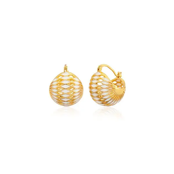 MILOU JEWELRY Basket Earrings - White