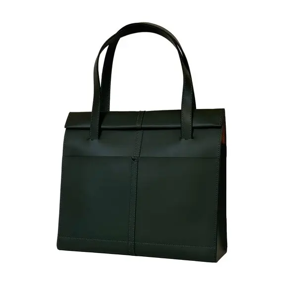 GODI. Top Handle Leather Bag - Green