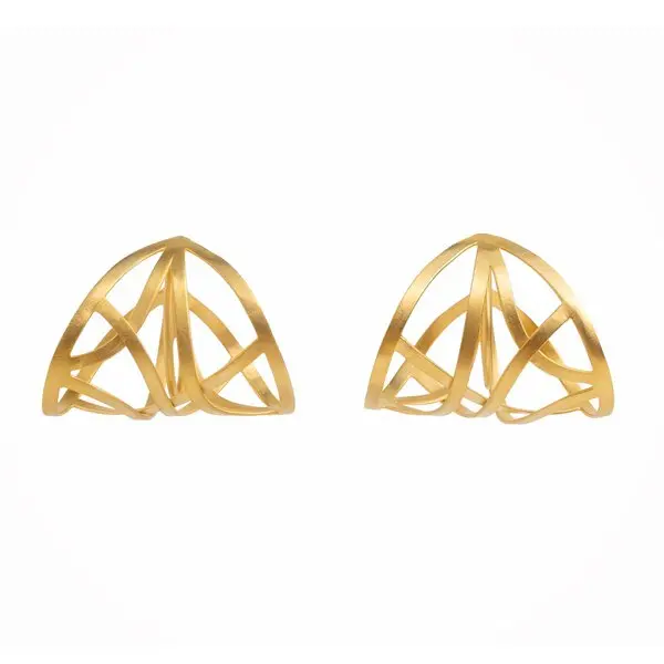 MERAKI BY RASHMI BAJAJ Fine Line Plated Hoop Earrings - Gold