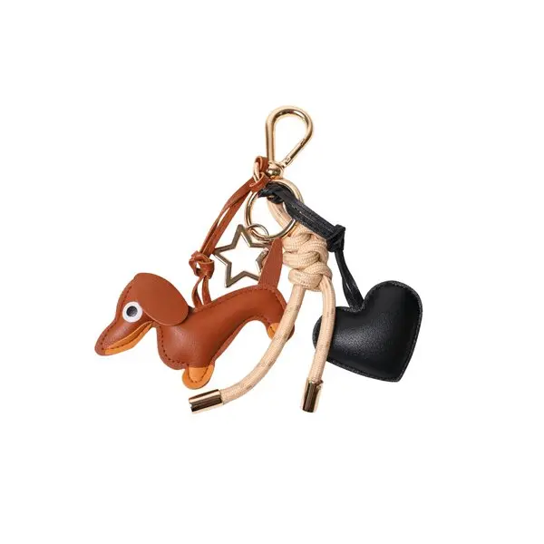 POP UPS BRAND Neutrals Key Chain With Charms - Black/brown