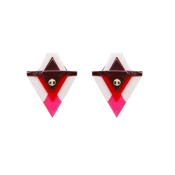 GISSA BICALHO Kuntur P Acrylic Earrings - Pink