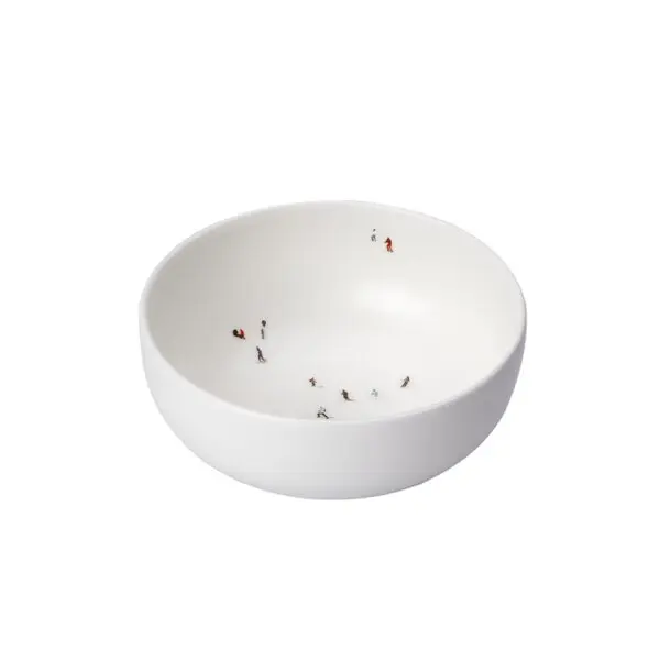 DEDE JOHNSTON Skier Small Bowl - White