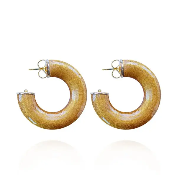 SAULE LABEL Alba Ray Hoop Earrings - Gold