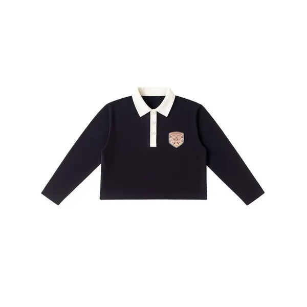 YORSTRULY Polo Cropped Sweatshirt