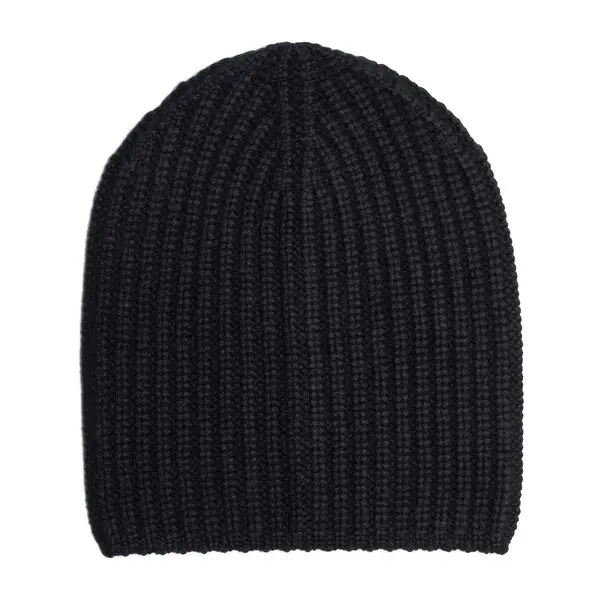 BEL CASHMERE Cashmere Knit Beanie - Black