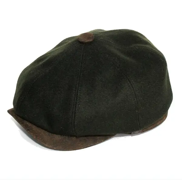 DASMARCA HATS 8-panel Cap With Leather Visor - Green