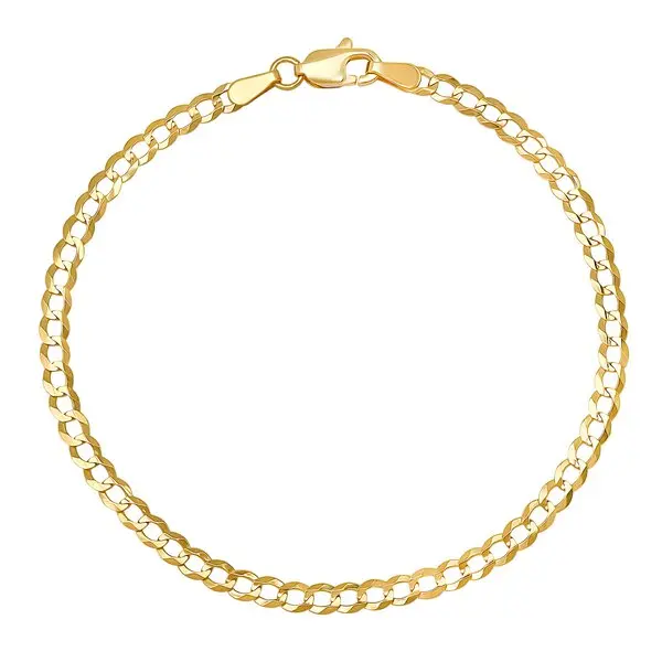 KYLIE HARPER 7" 14k Italian Miami Cuban Curb Chain Bracelet - Gold