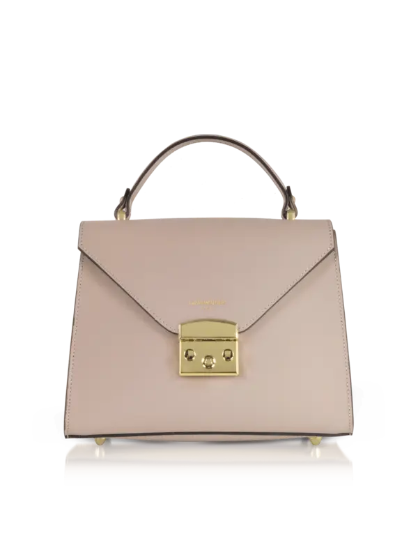 LE PARMENTIER Peggy Leather Top Handle Satchel - Black