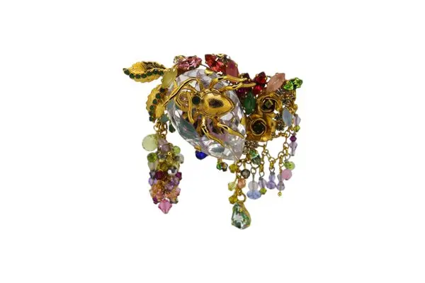 VICKISARGE Grande Dame Statement Brooch - Gold