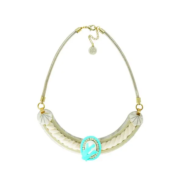 GISSA BICALHO Acrylic Necklace With Pearl - Green