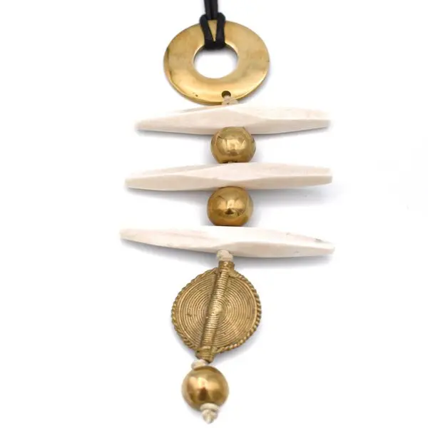 LALA SALAMA Huru Statement Necklace - White