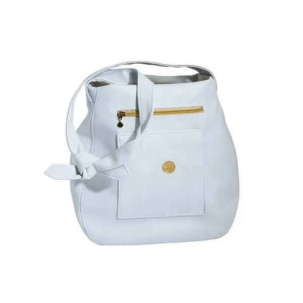 MILLA VON COSY Knotted Handle Tote Bag - Gold/grey