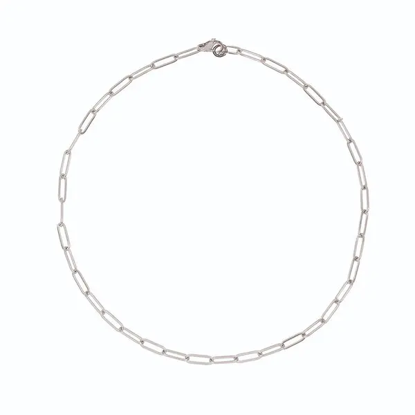A WEATHERED PENNY Silver Cable Chain Necklace - Gray