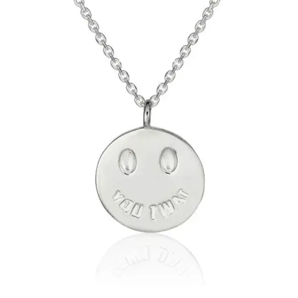CARTOGRAPHY Smiley Pendant Necklace - Silver