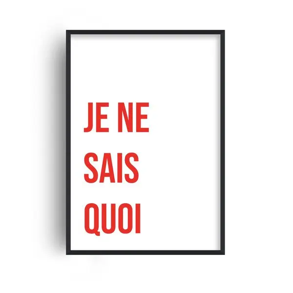 FANCLUB Je Ne Sais Quoi Retro Giclée Art Print - Red